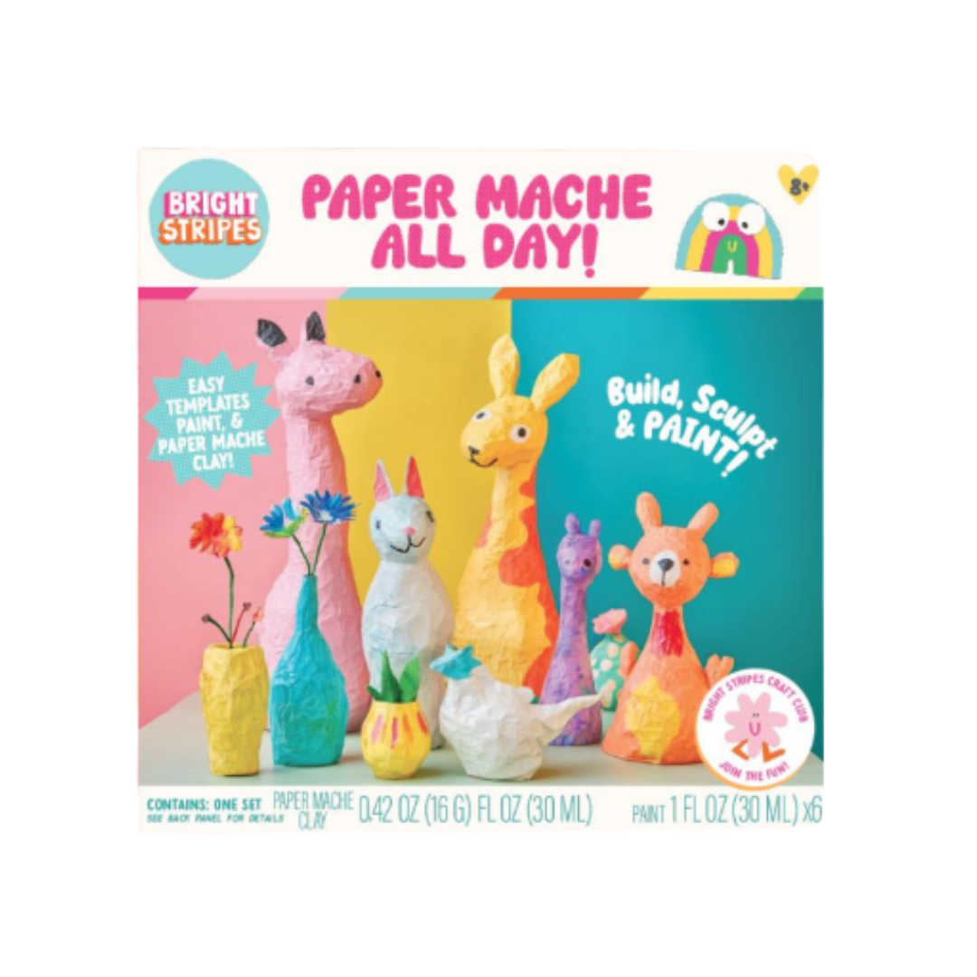 Paper Mache All Day! | Bright Stripes | Little Lincoln's Toy Shop